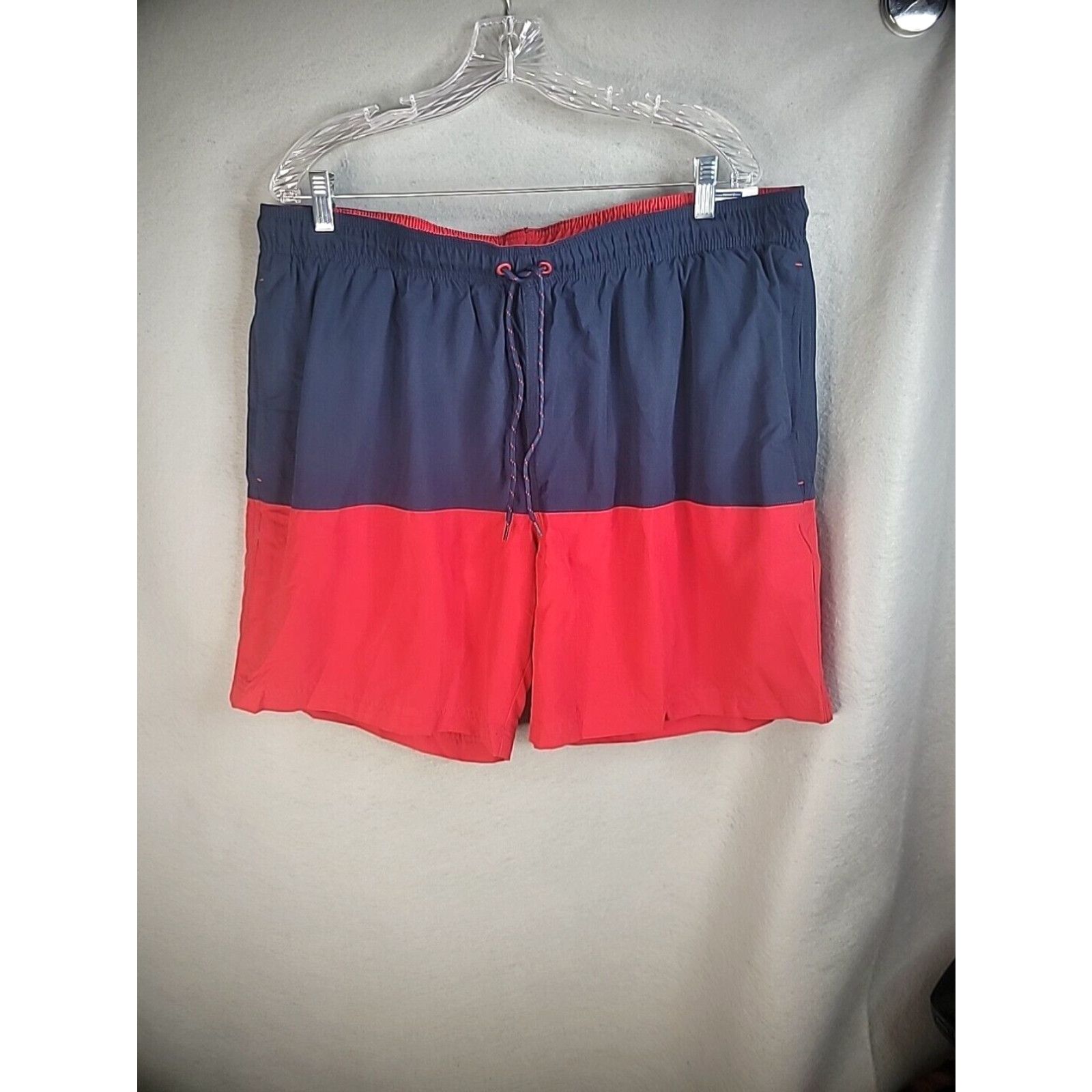 George New George Mens XL Extra Large Swim Trunks Red Blue Pool Summer ...