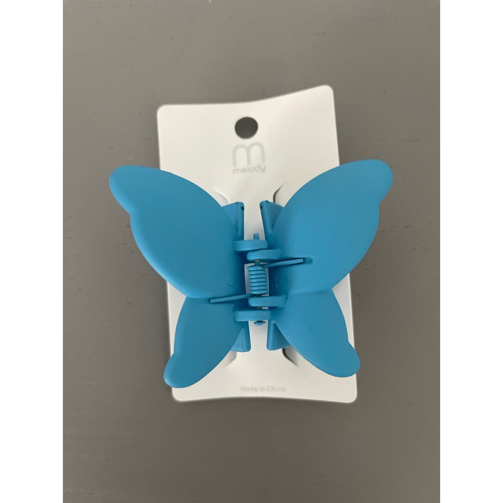 Designer NEW BRIGHT BLUE BUTTERFLY HAIR CLIP SOFT MATTE COLOR HAIR AC ...