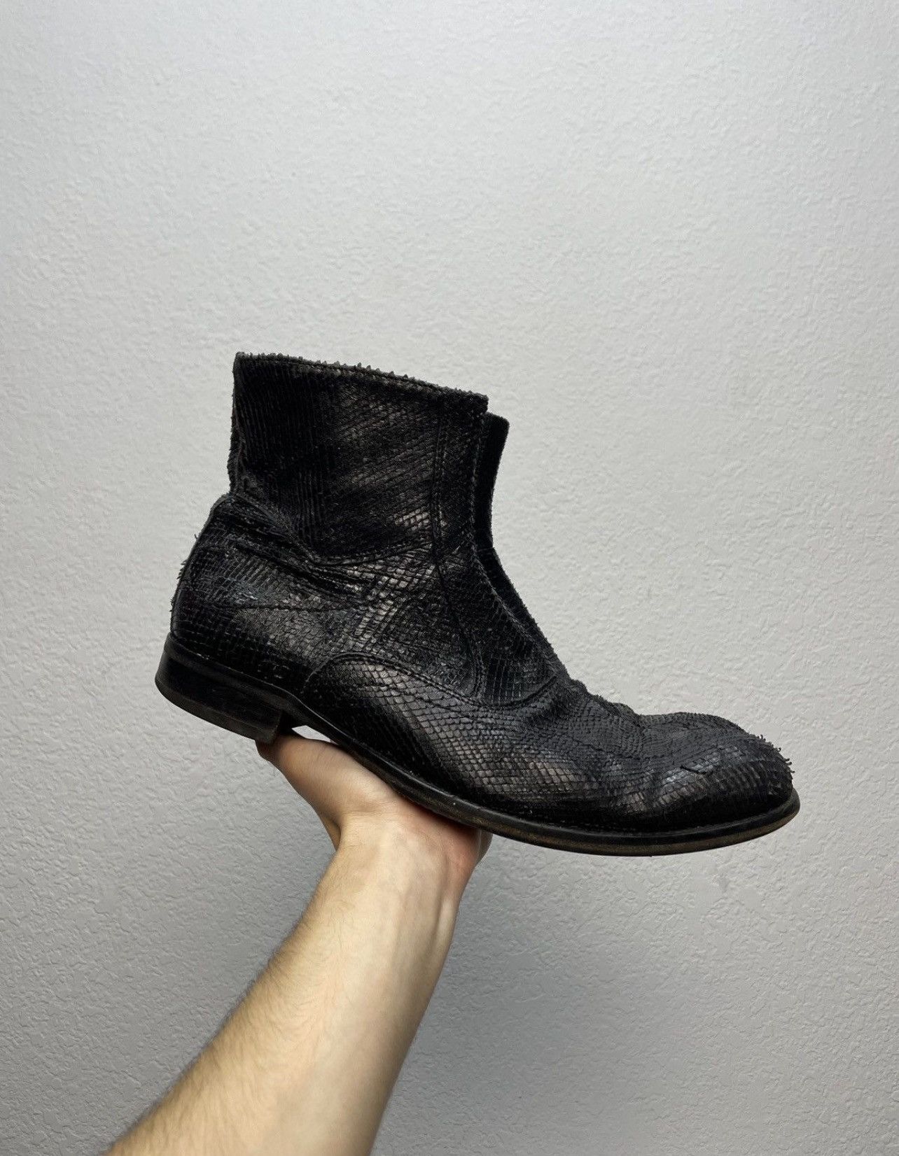 Carpe Diem Vintage Debut Artisanal Cobra Skin Boots Rare Exotic Leather ...