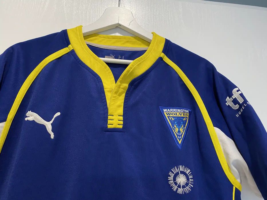Vintage Warrington Wolves TheWire rugby shirt y2k puma jersey Wmns L ...