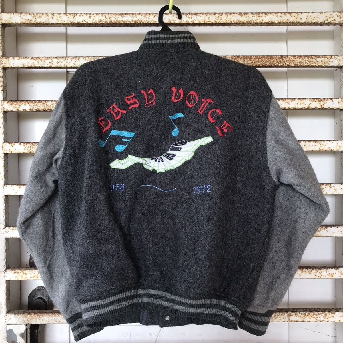 Japanese Brand Vintage EASY VOICE Varsity Jacket Wool Blend | Grailed