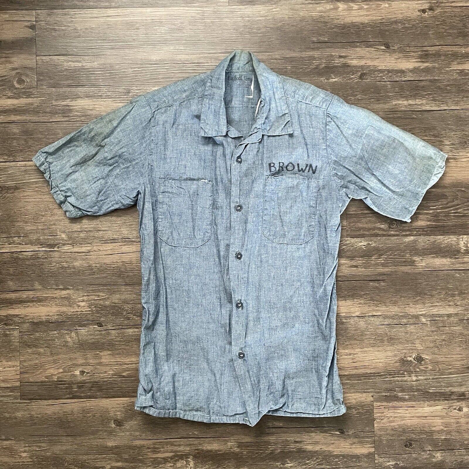 Military × Vintage Vintage US NAVY Chambray WWII 1940's Work Shirt ...