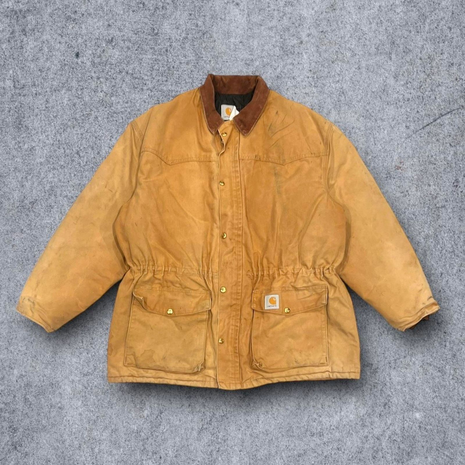 Carhartt Carhartt Vintage (90’s) Tan Work Jacket w Dual Front Pockets ...