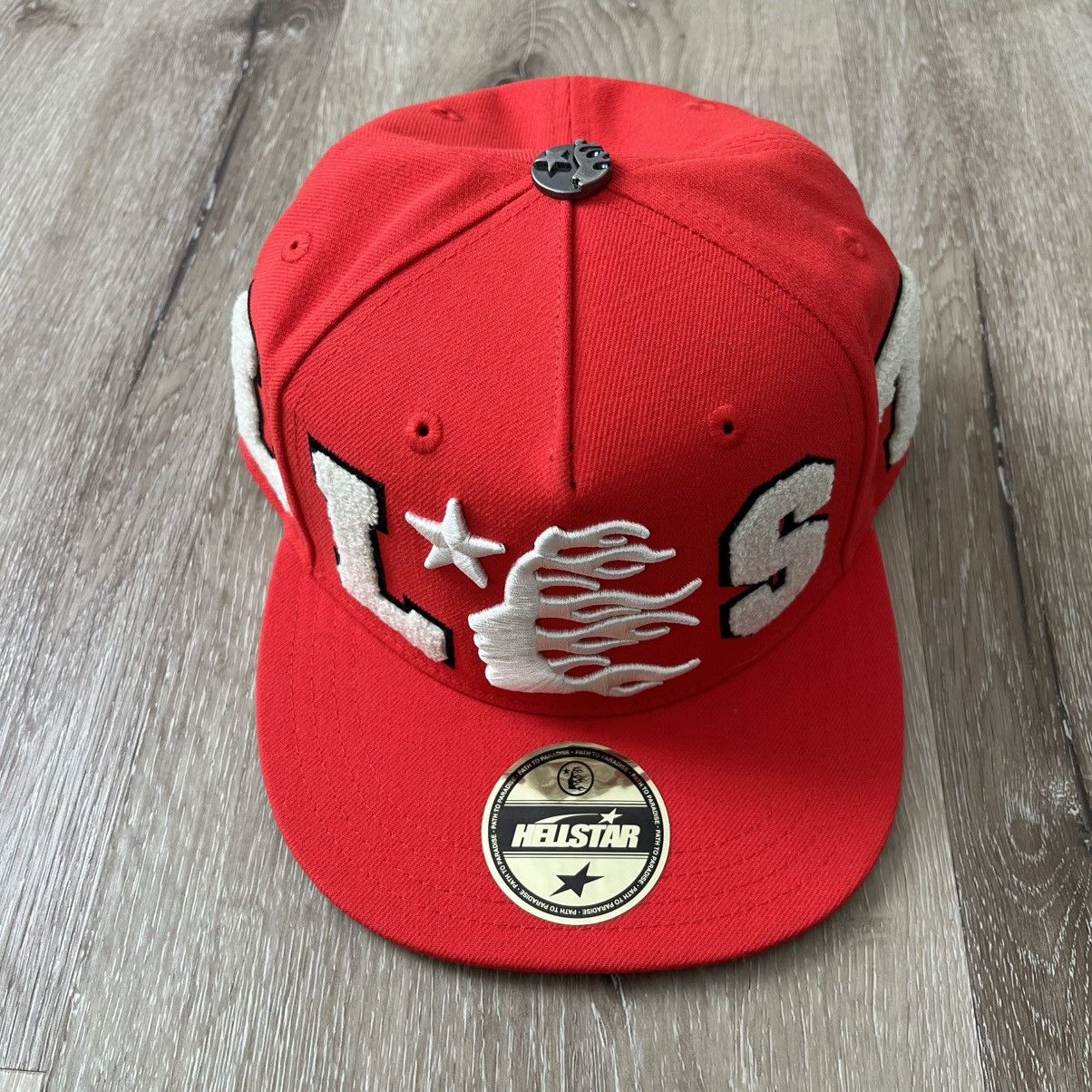 HELLSTAR Hellstar OG patch Fitted Hat red 7 1/2 | Grailed