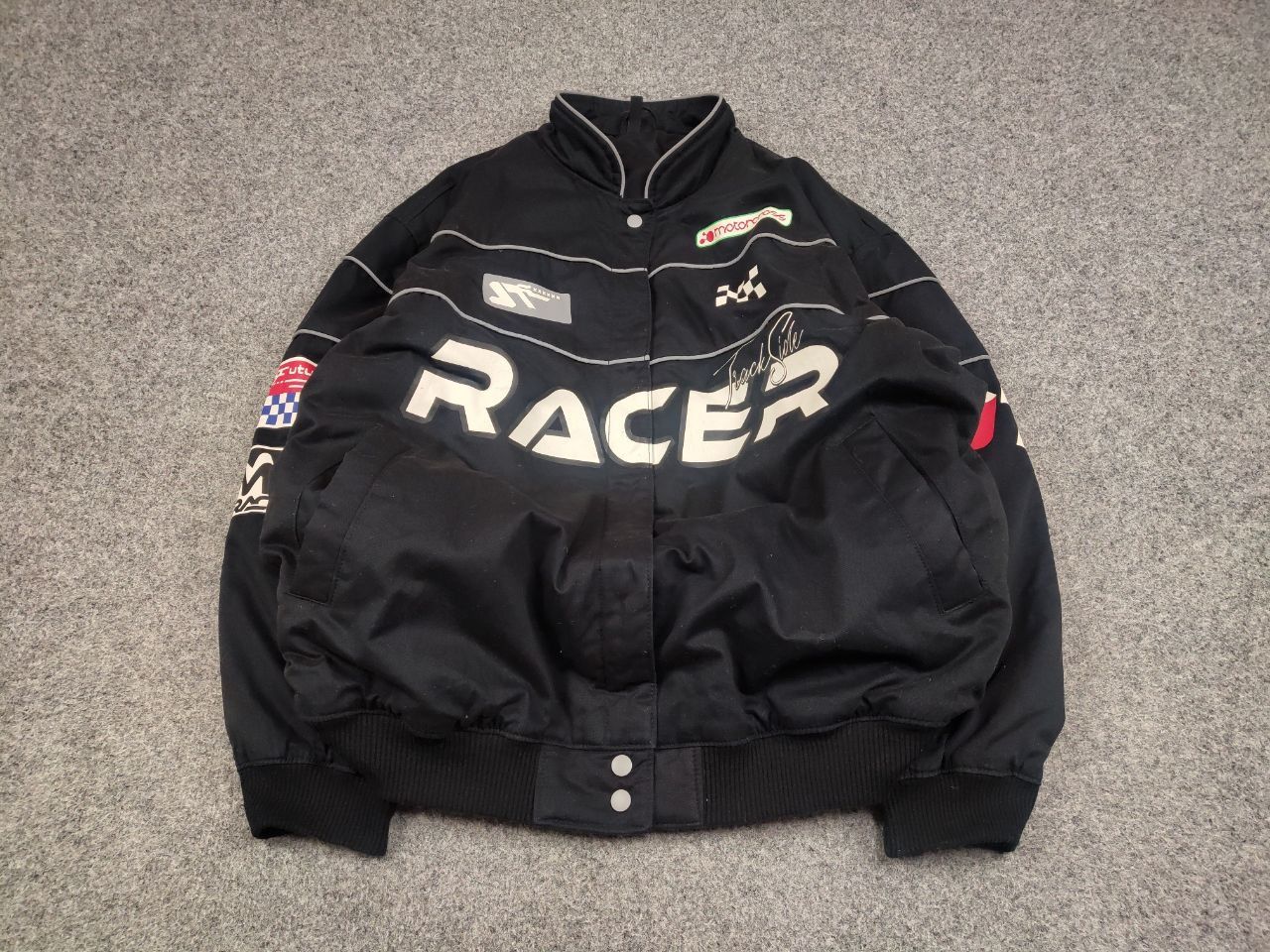 Vintage Vintage Racing Motocross Racer logo gabby Bomber Jacket | Grailed