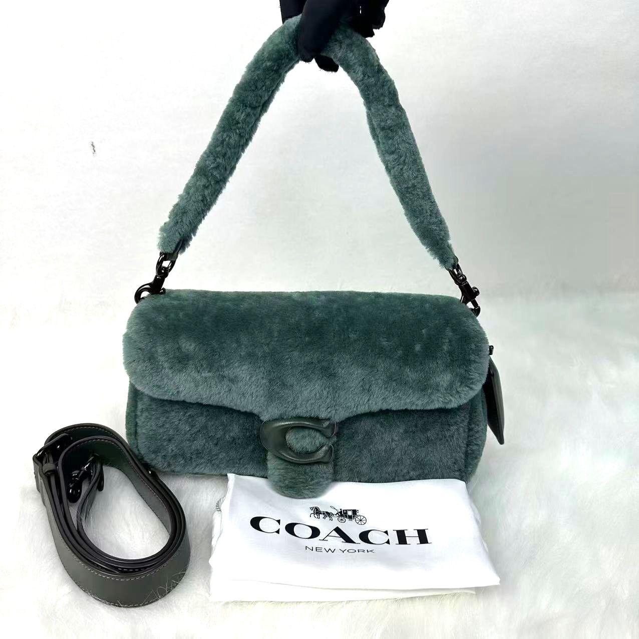 Coach Coach Pillow Tabby Shoulder Bag Crossbody 26 Shearling Green ...
