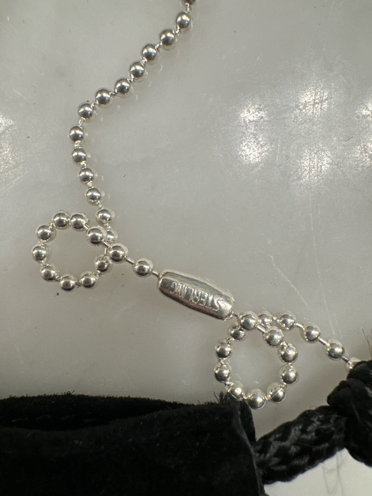 Chrome Hearts Chrome hearts silver double dagger pendant with ball ...