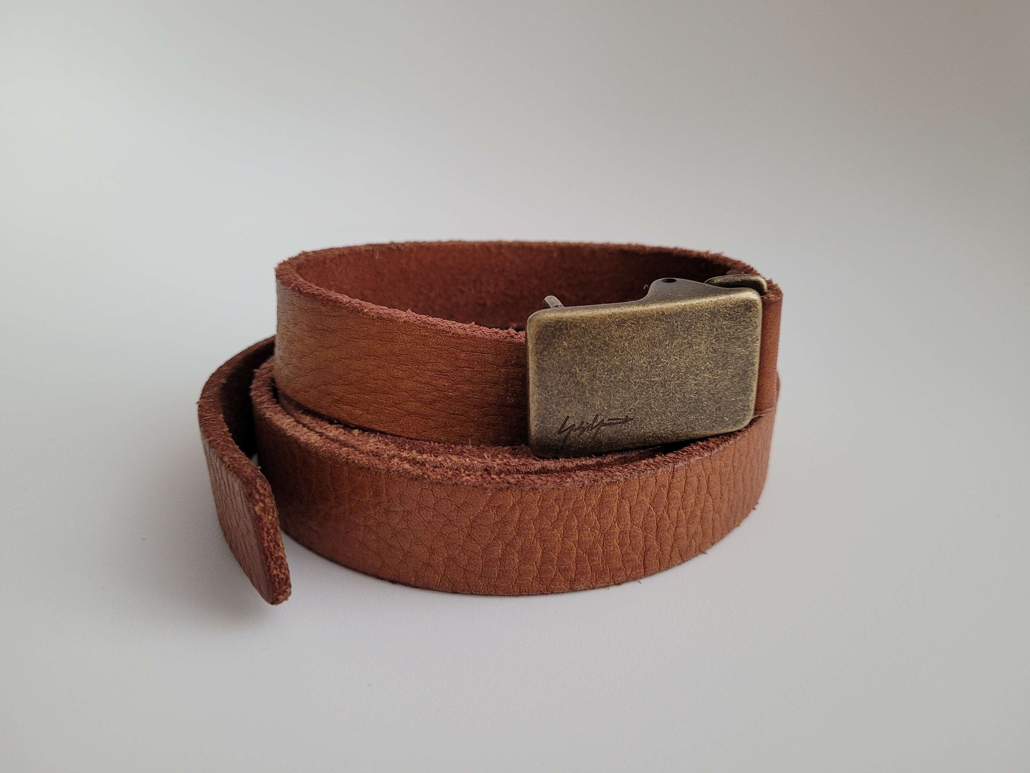 Yohji Yamamoto Leather Slide Belt | Grailed
