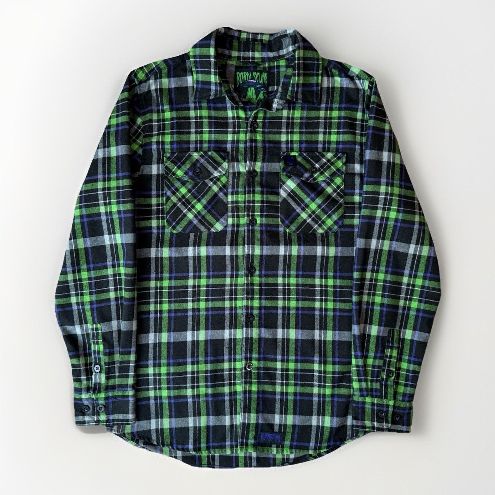 Dixxon Born Scum Flannel Shirt M Multicolor Alien Believe Flannel | Grailed