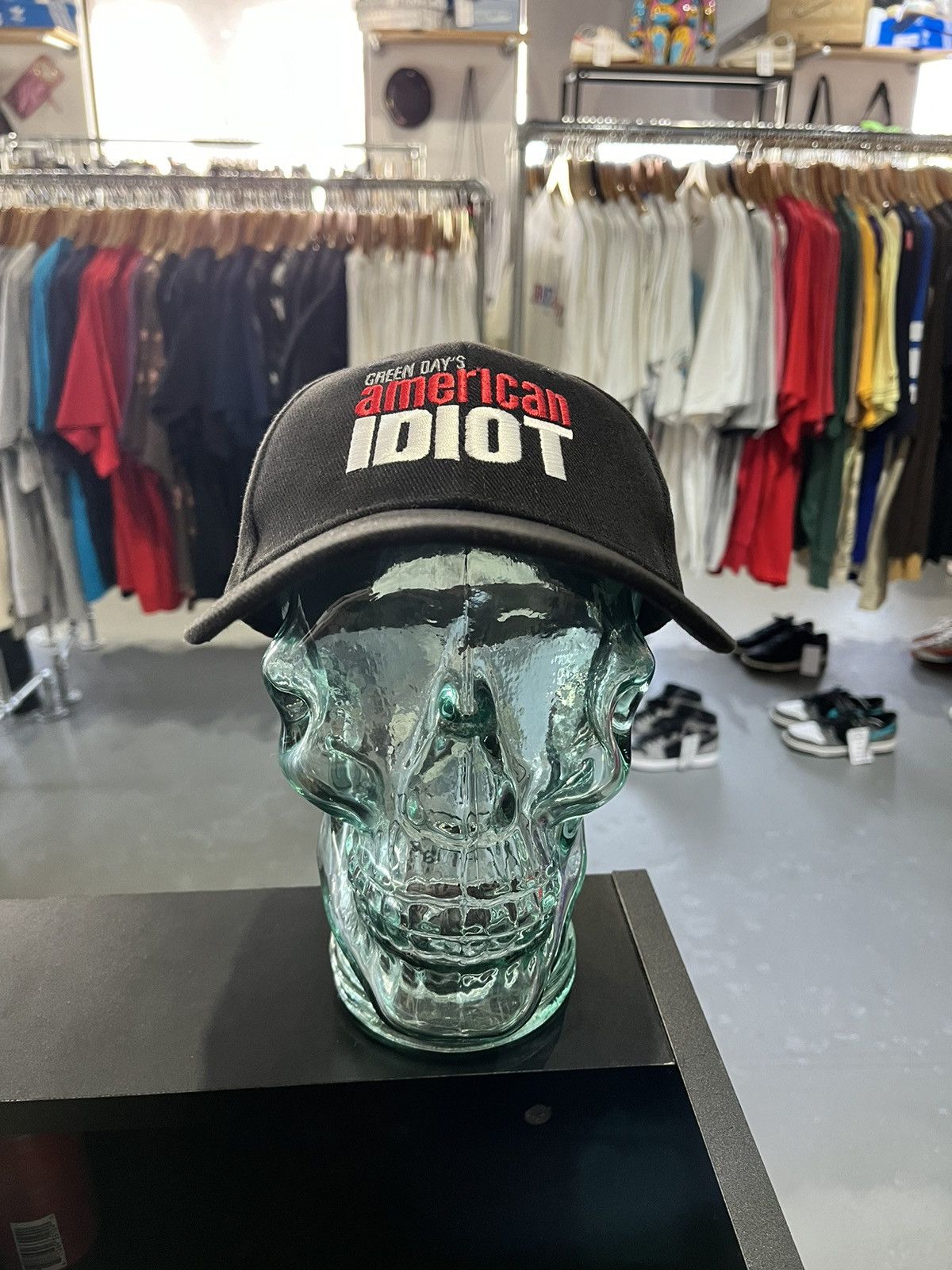 Band Tees × Rock Band × Vintage Vintage Y2K Green Day American Idiot Adjustable Black Hat | Grailed