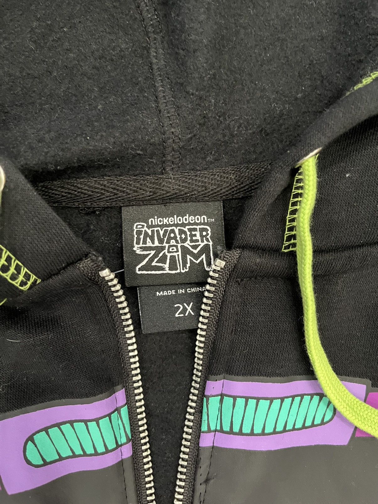 Streetwear Invader Zim Gir Doom Zip Up Hoodie Nickelodeon Men's XXL ...