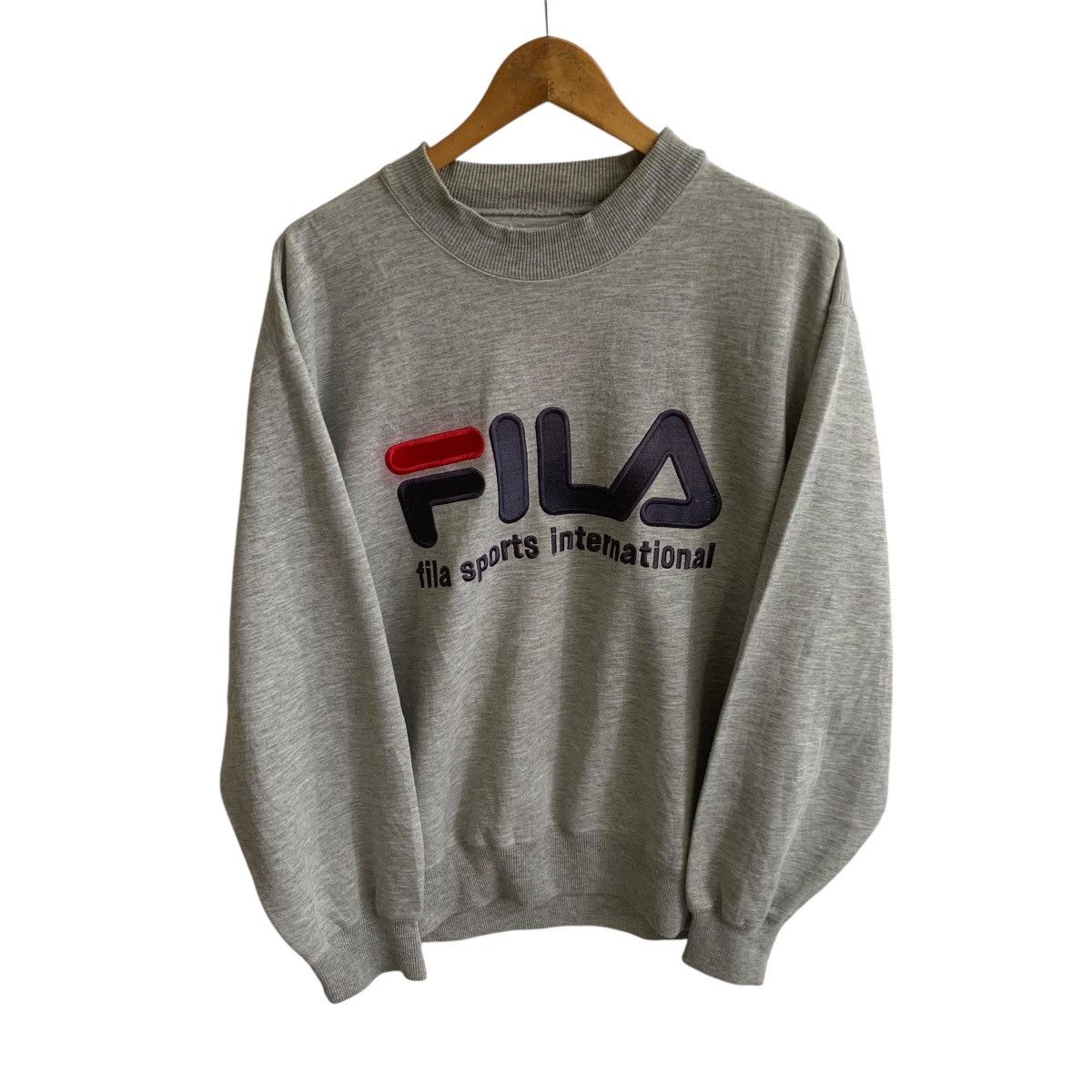 Vintage Fila Sweatshirt Embroidered Big Logo Large