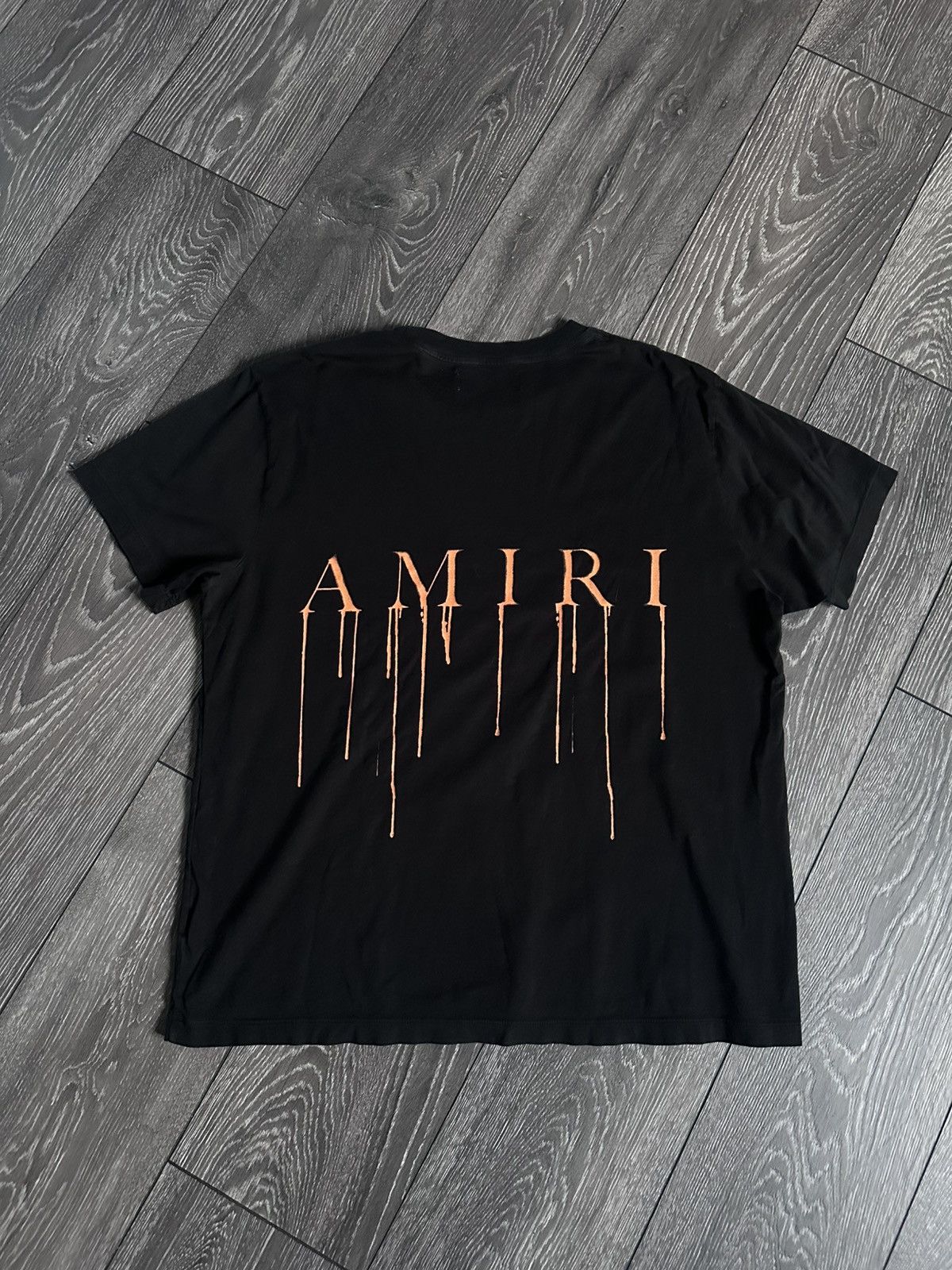 Amiri amiri ma logo paint splatter t shirt black oversized | Grailed