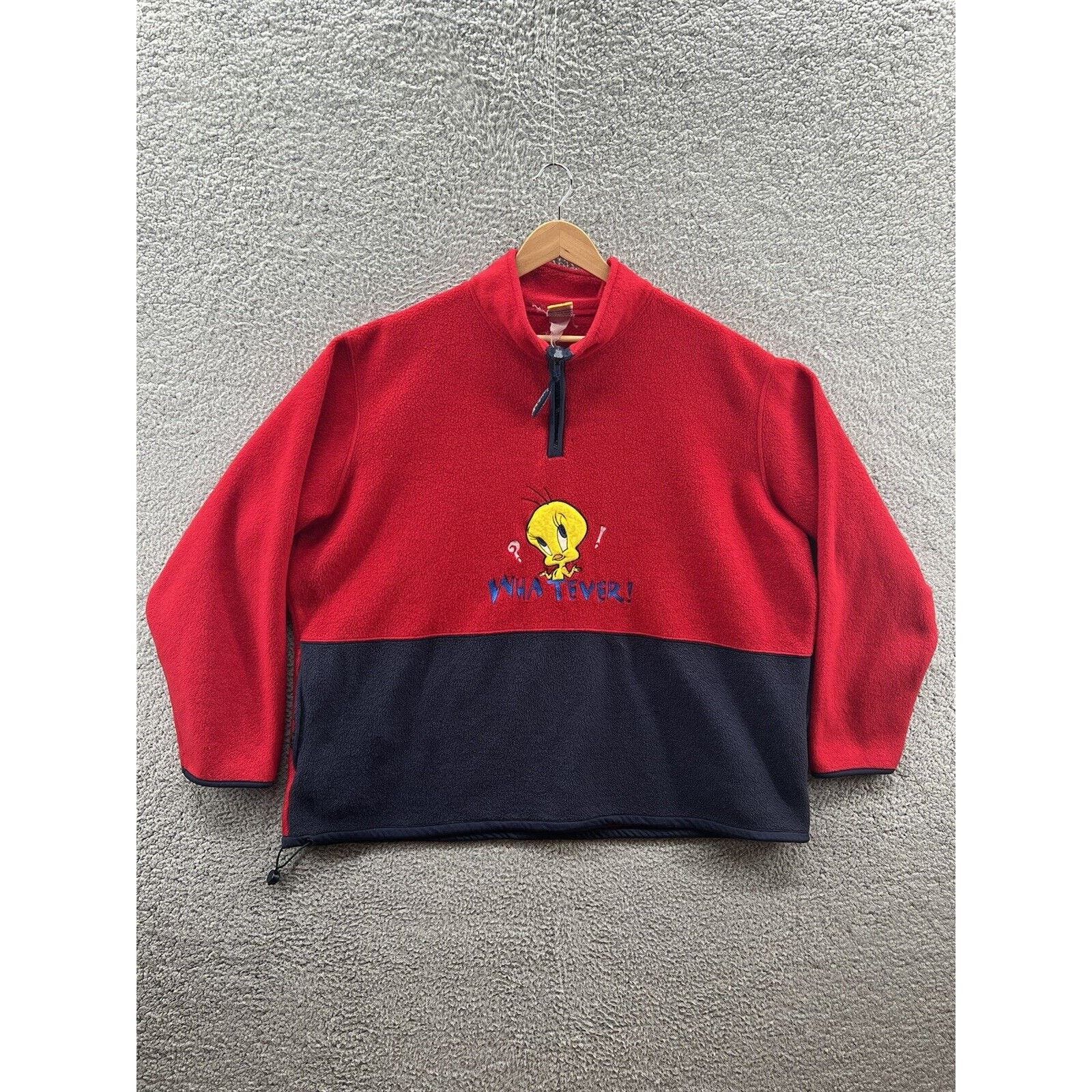 Warner Bros Looney Tunes 2001 Tweety Bird Whatever 1/4 Zip Fleece ...