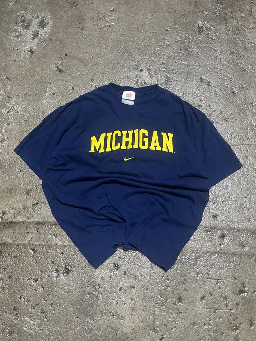 Nike Vintage Michigan Wolverines Nike Center Swoosh Essential Tee | Grailed