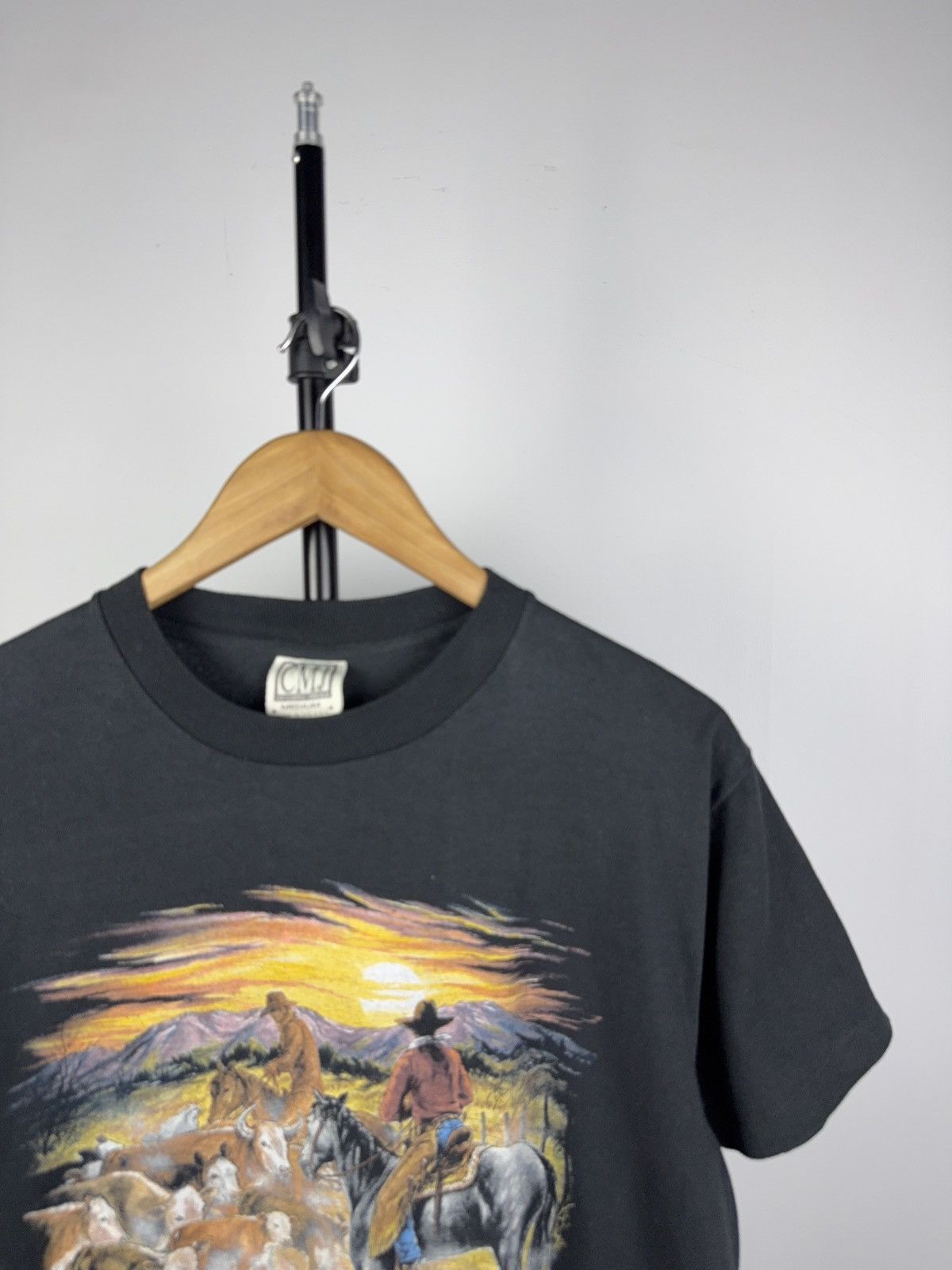 Art × Cowboy Equipment × Vintage Vintage 1994 USA Dali Cowboy Cattle ...