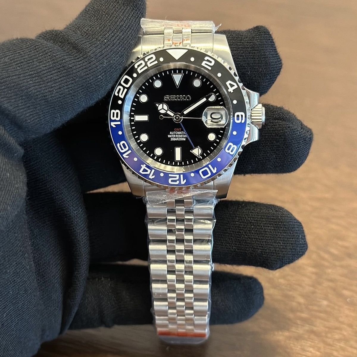 Seiko Seiko Mod “Batgirl” GMT Watch w/ NH34 Automatic Movement | Grailed