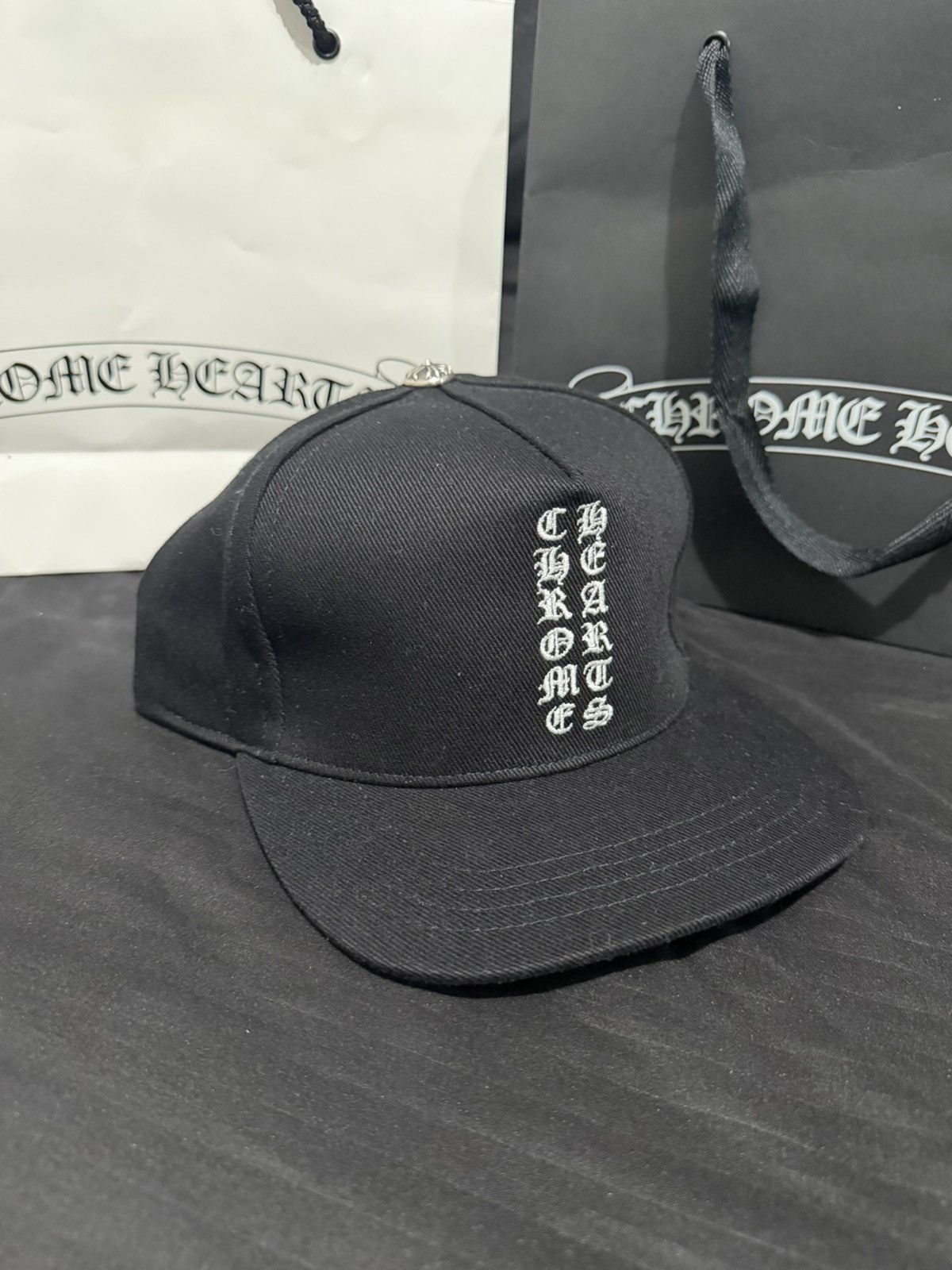 Chrome Hearts Chrome Hearts Vertical Logo Hat | Grailed