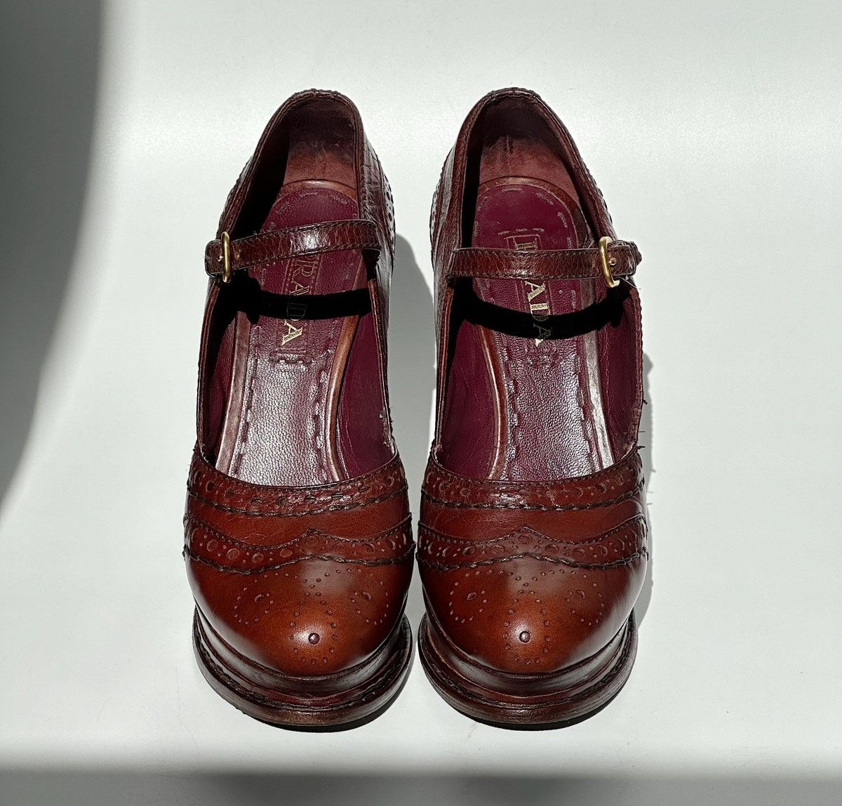 Vintage *sz37* PRADA 2009 Mary Jane Platform Heels y2k coquette | Grailed