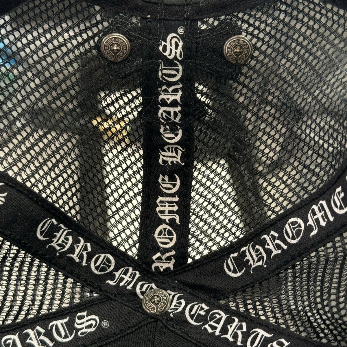 Chrome Hearts Chrome Hearts Black Leather Cross Patch Snapback Hat ...