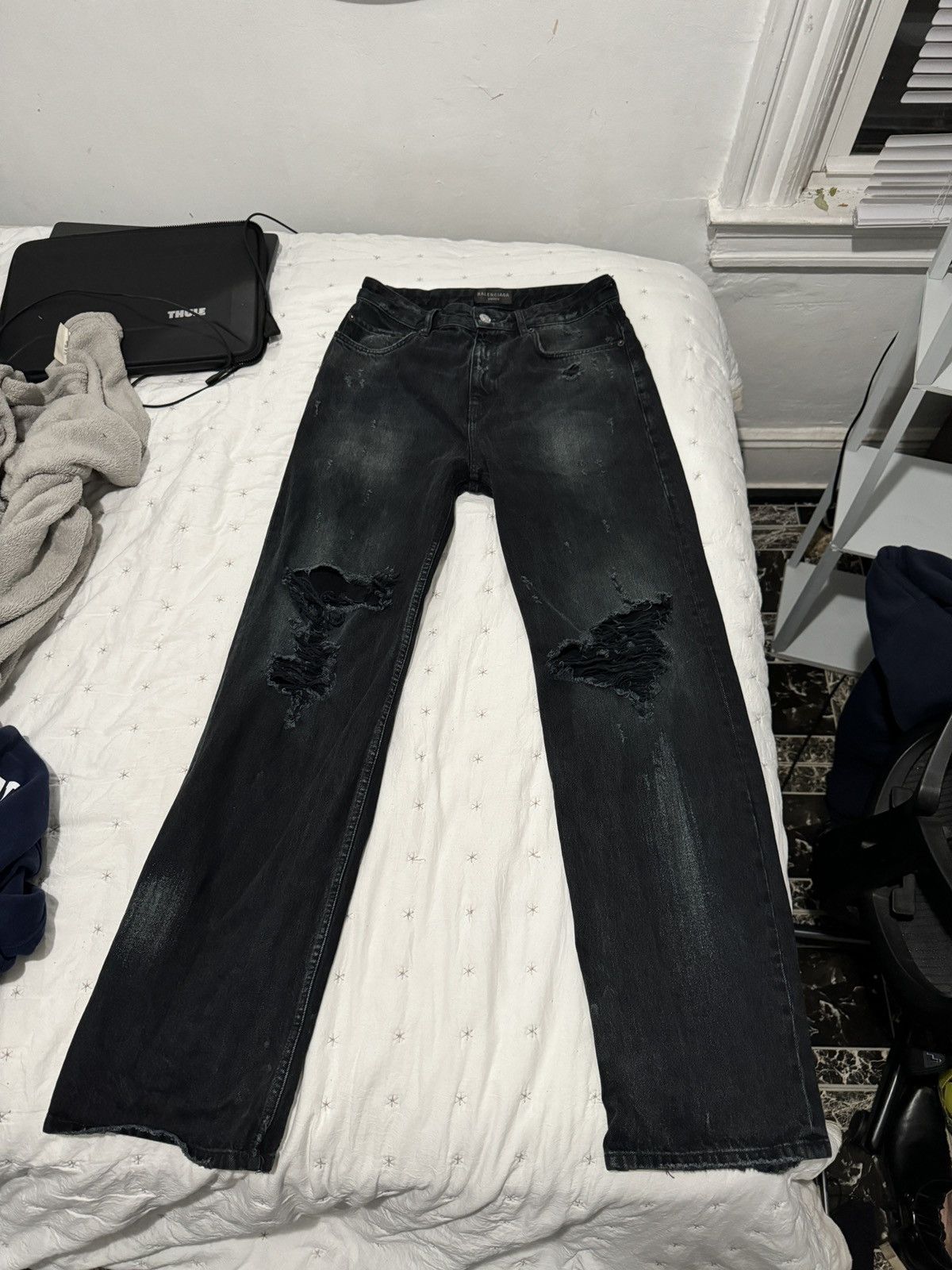Balenciaga Balenciaga ripped denim | Grailed