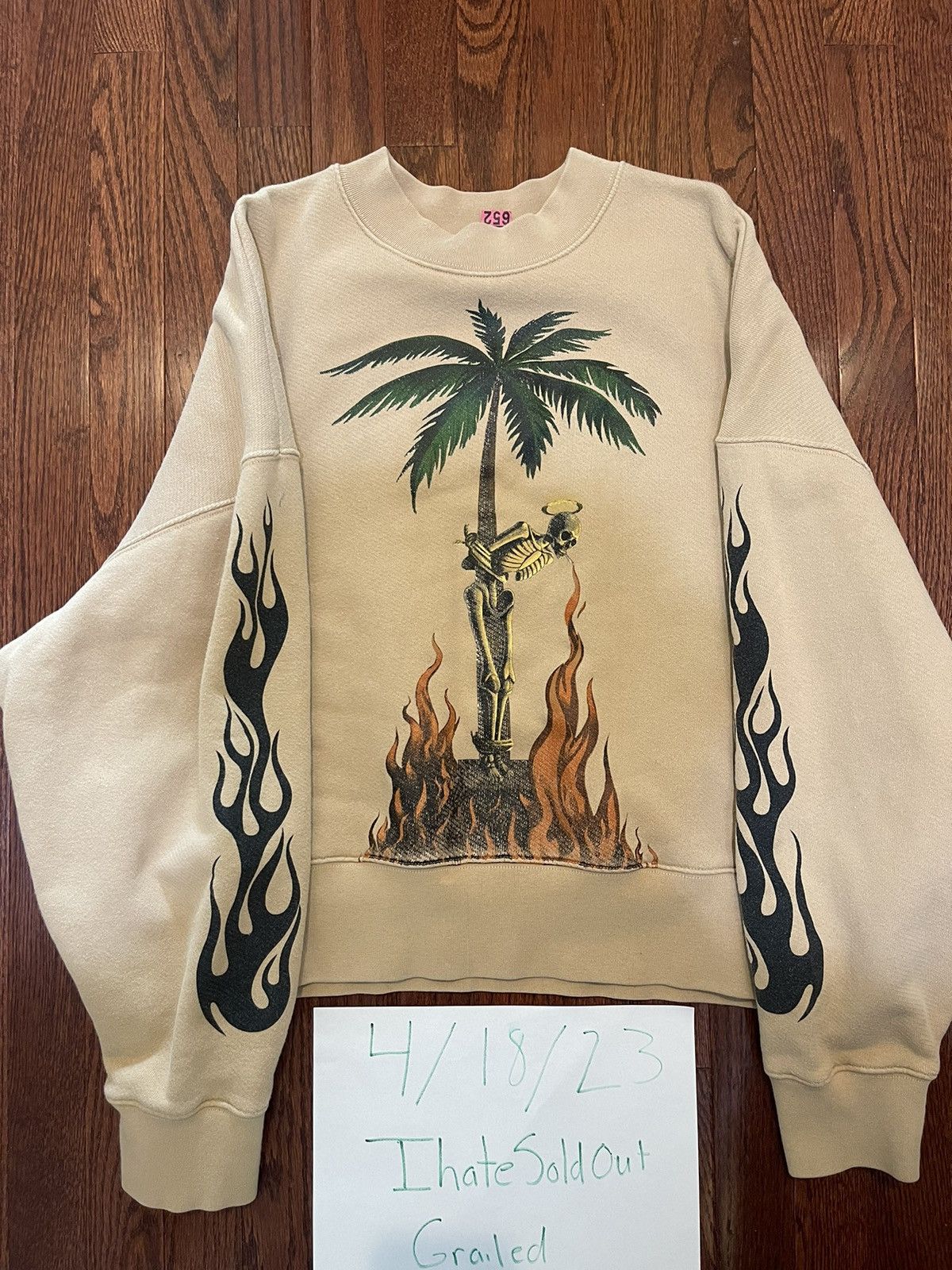 Palm Angels Palm Angel Burning Skelton Sweater | Grailed