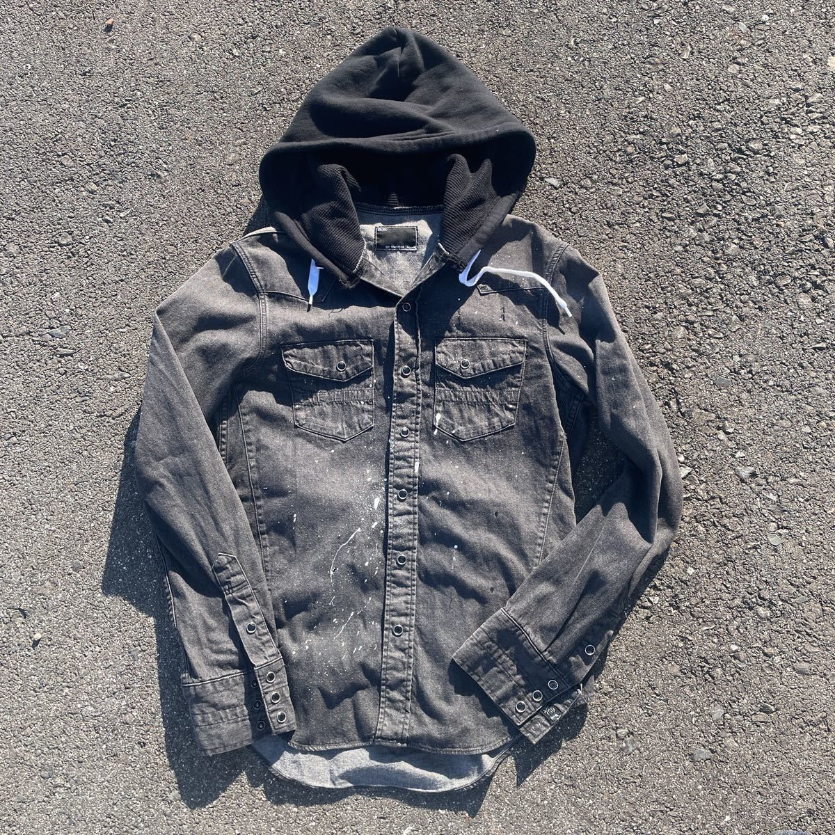 Number (N)ine Rare 00s Early NUMBER NINE Black Denim Shirt | Grailed