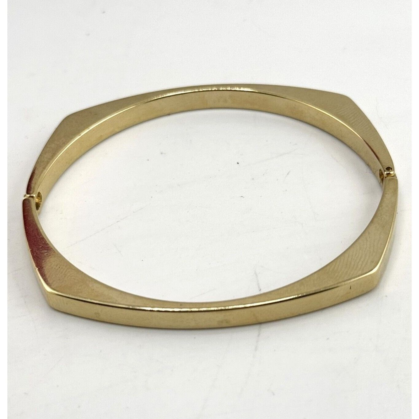 Vintage Vintage gold tone modern hinged bangle bracelet | Grailed