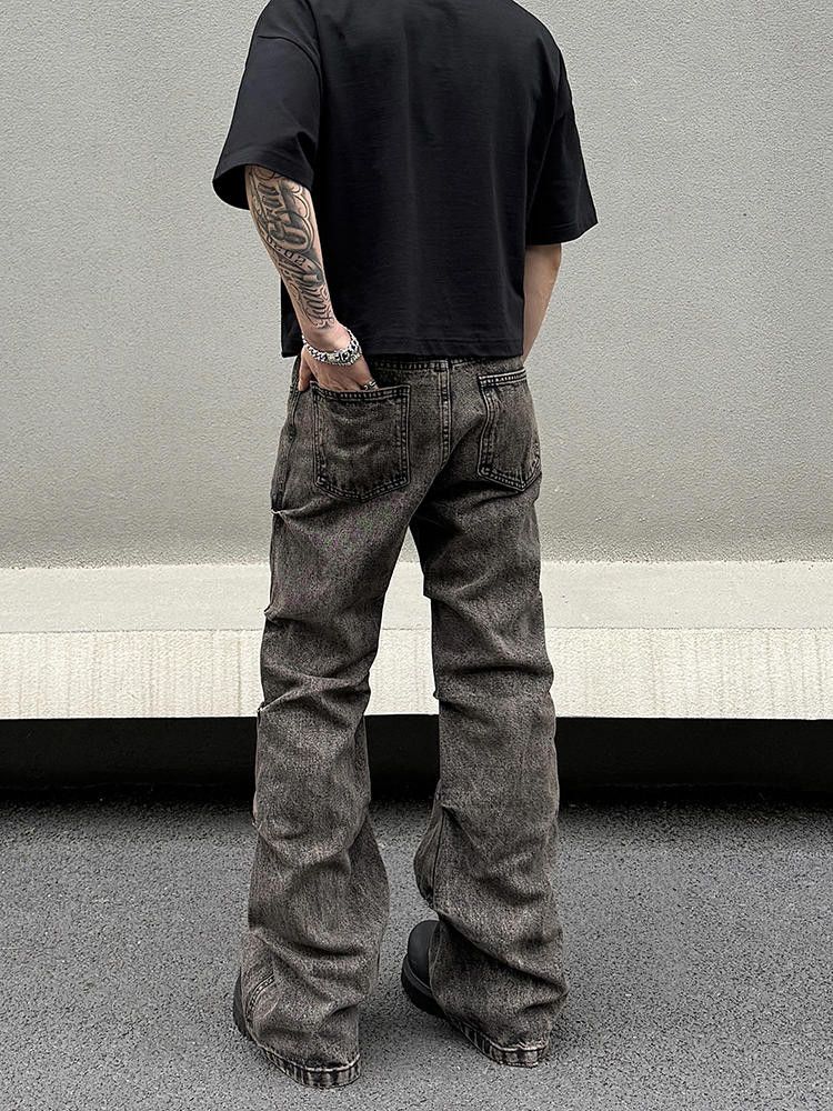 Streetwear Opium Pleated Stacked Denim Jeans | Grailed