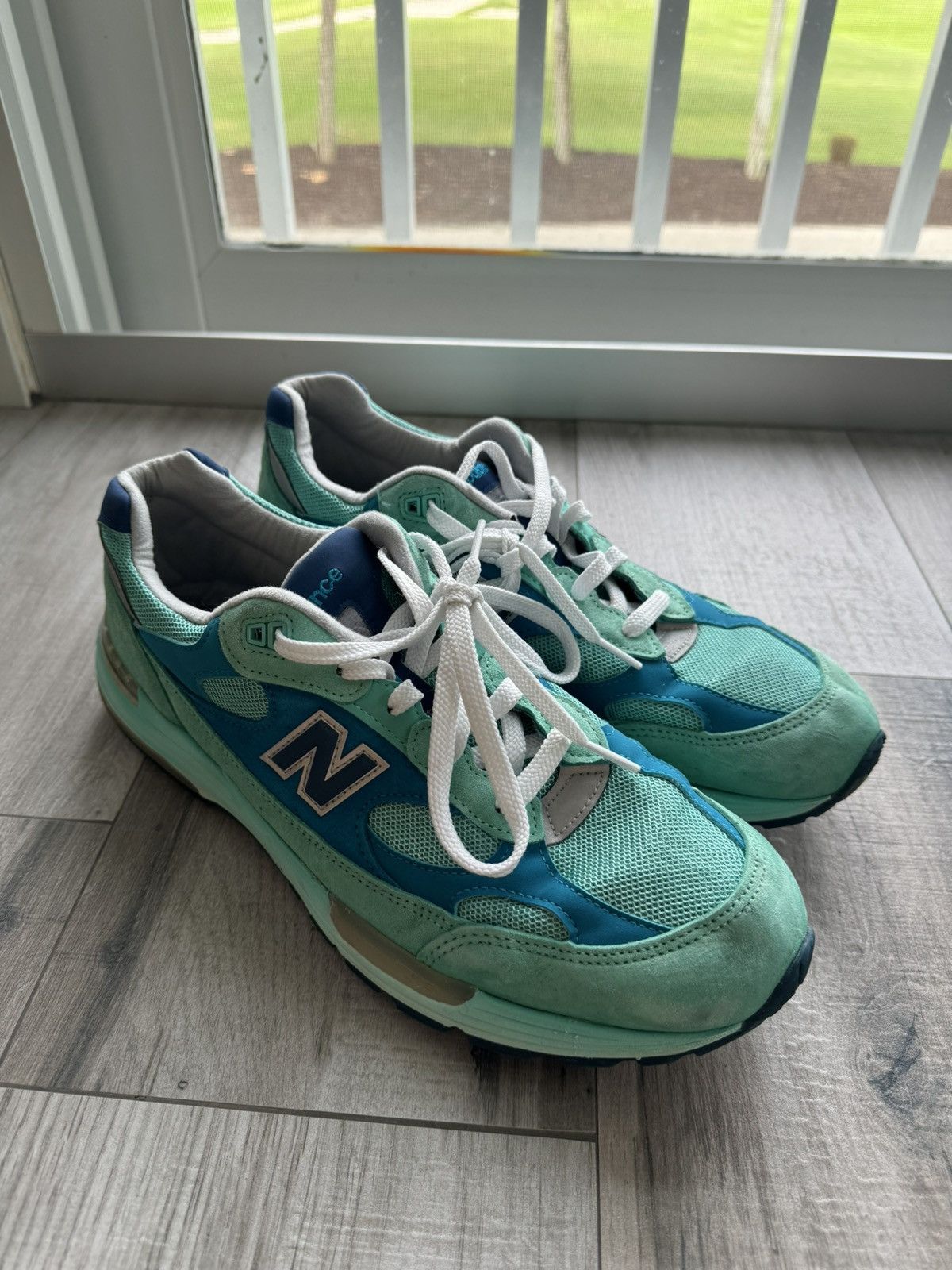 New Balance New Balance 992 Made in USA Blue Silver Metallic | Grailed