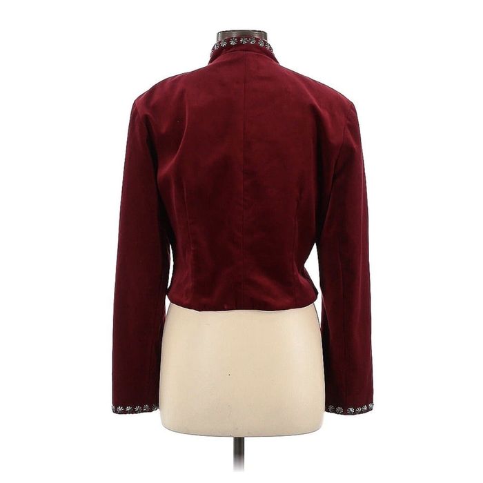 Double D Ranch Double D Ranch Red Velvet Suede Leather Concho Western ...