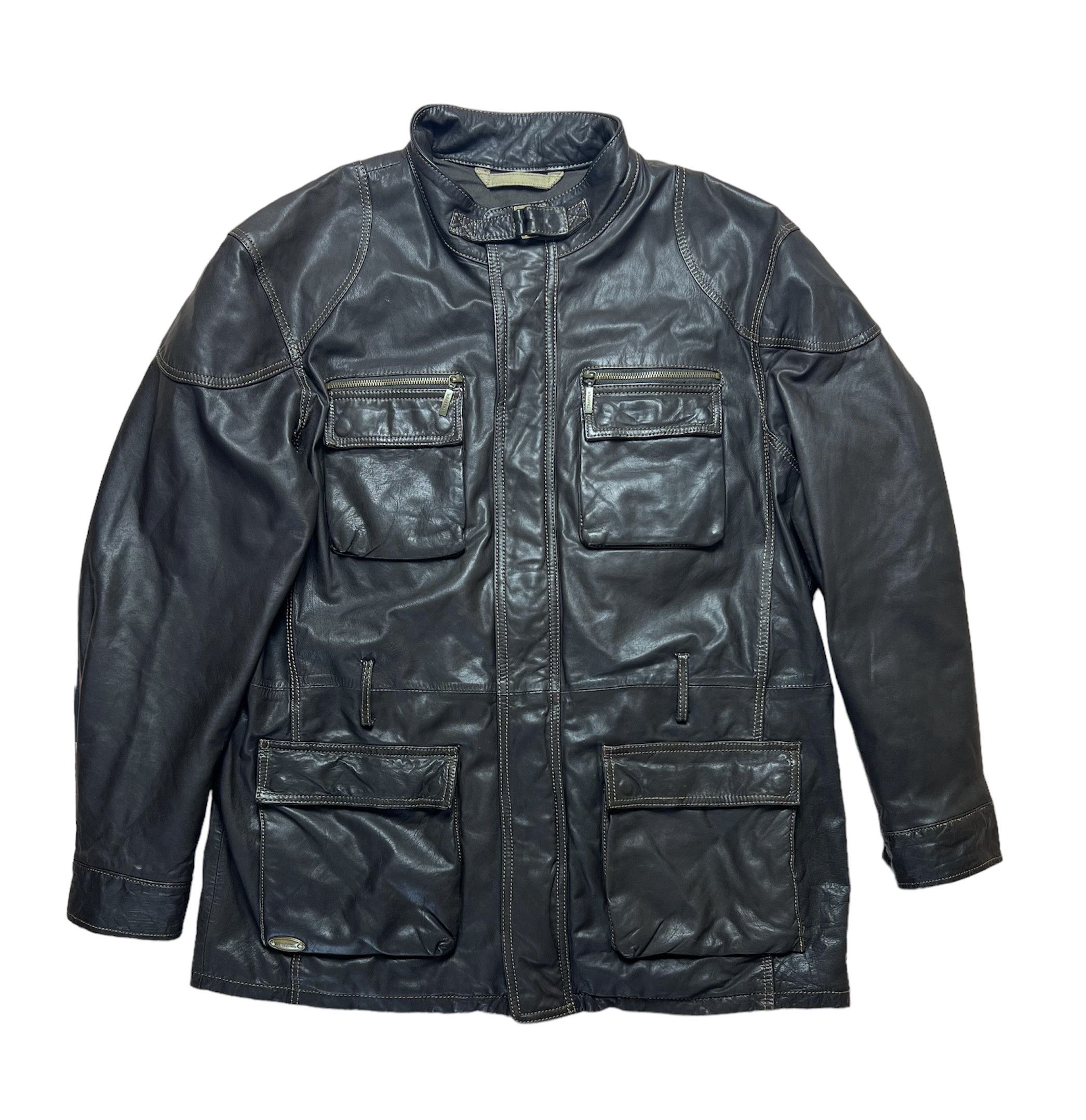 Vintage Genuine Leather Trapper Jacket brown Vintage. Cow nappa 90s ...