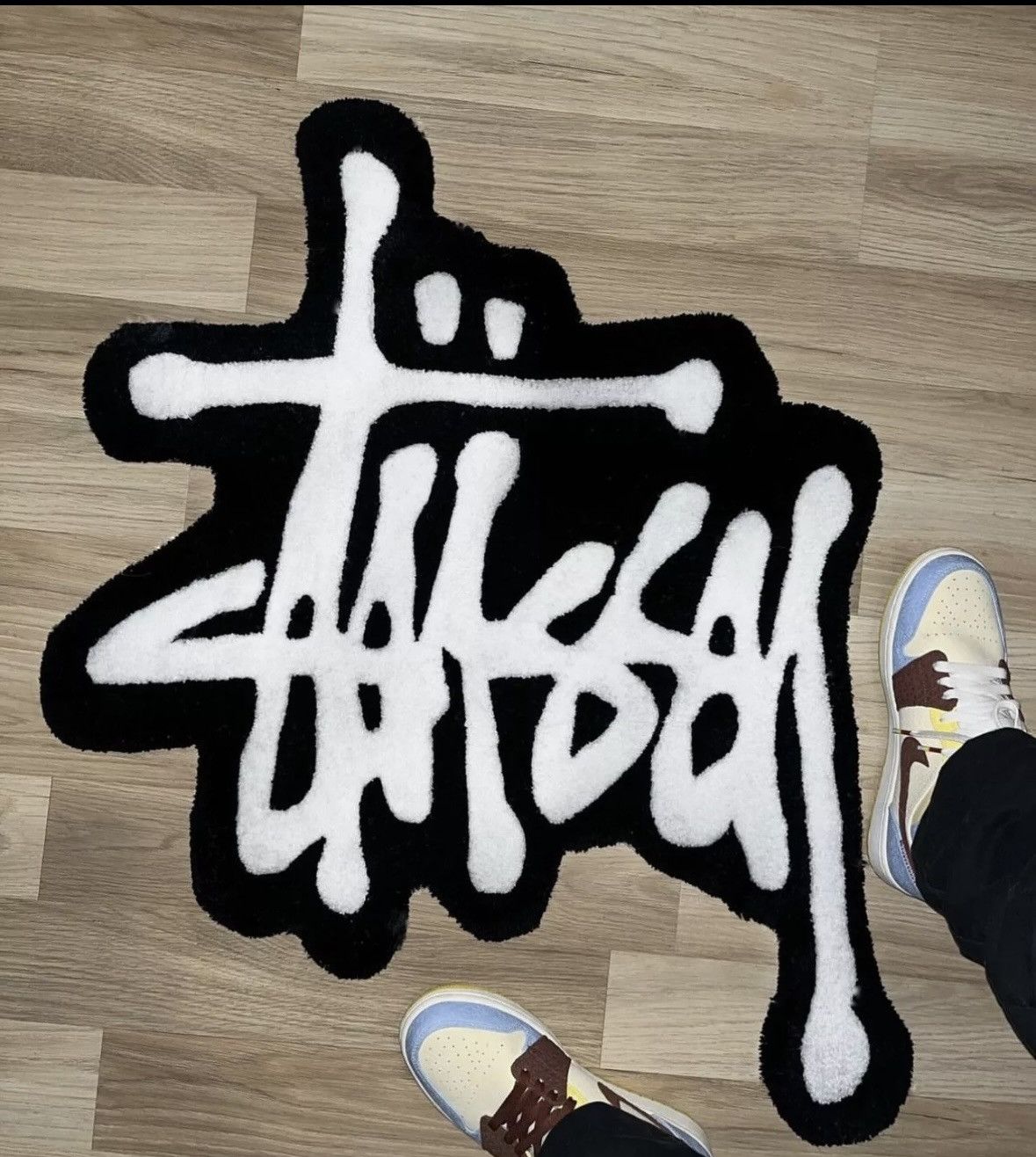 Streetwear × Stussy × Vintage Stussy Handmade Tufted Rug | Grailed