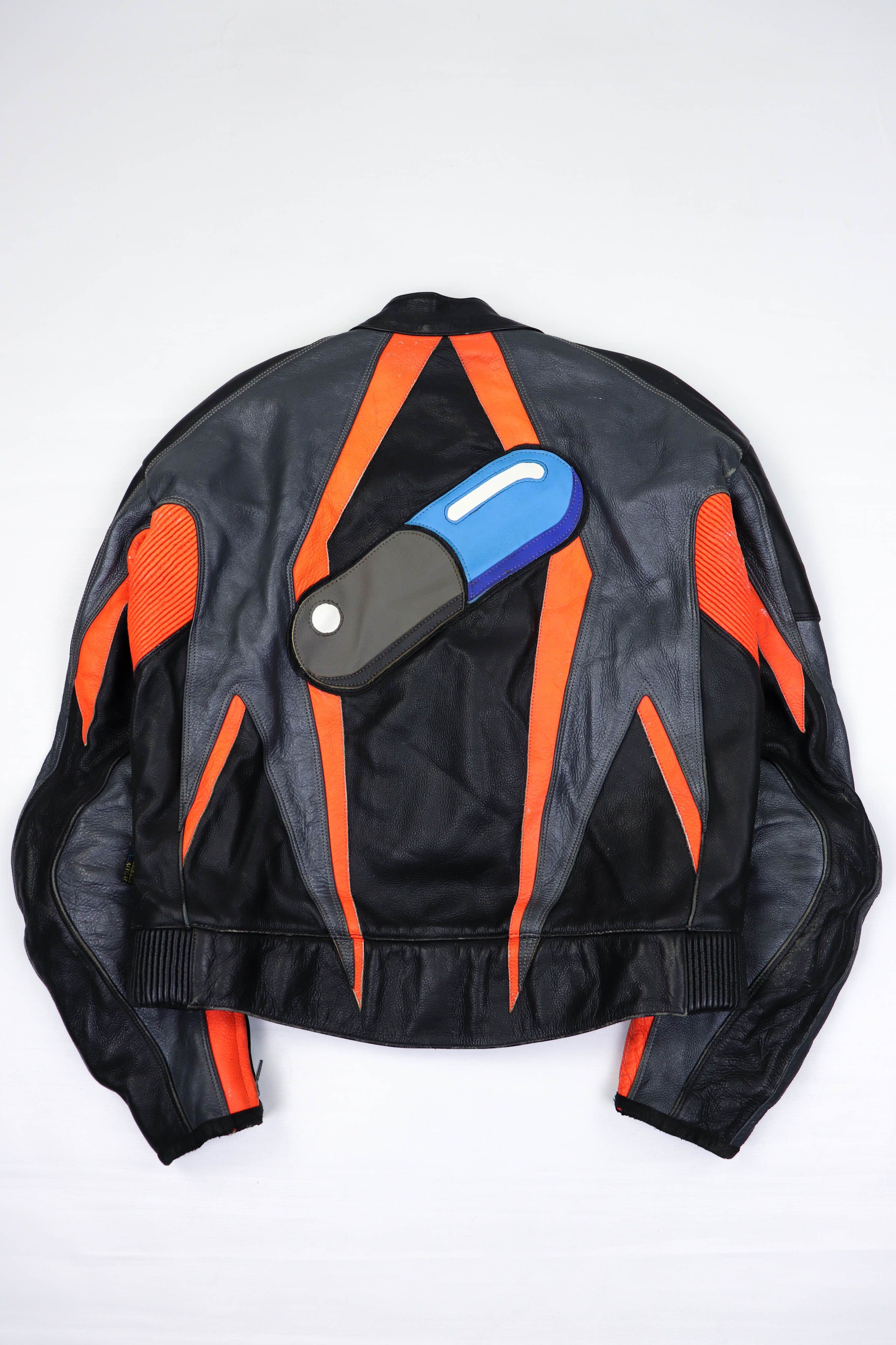 Genuine Leather Nitro Akira Patch Distress Leather Moto Biker Racing ...