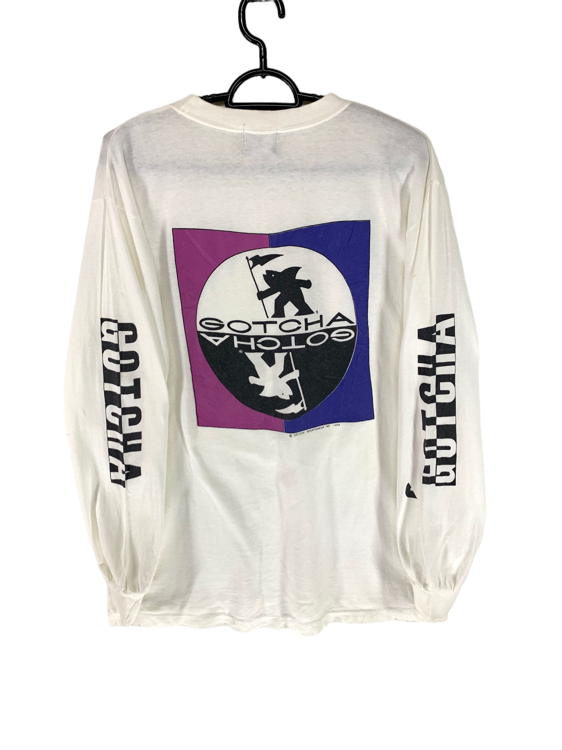 Gotcha × Streetwear × Vintage 80s Gotcha big logo old surfwear shirt ...