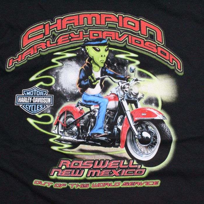 Vintage Y2K Harley Davidson Roswell New Mexico Alien Long Sleeve | Grailed