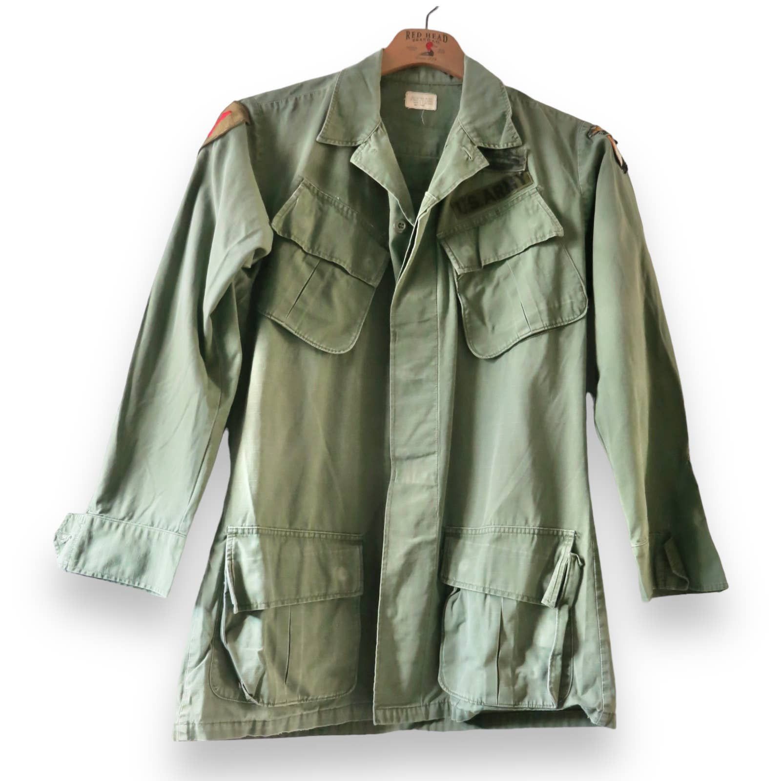 Military 1968 Vietnam Era Slant Pocket Ripstop Jungle Jacket Long S ...