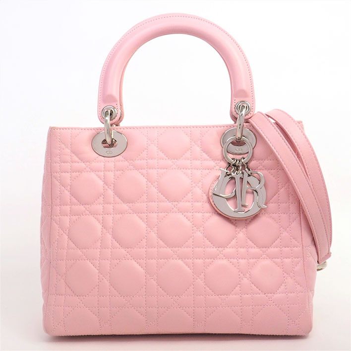 Dior Dior Classic Medium Cannage Stitch 2 Way Shoulder Bag Silver ...