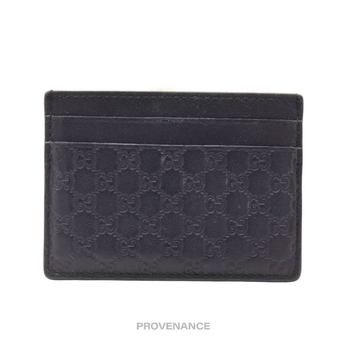 Gucci 🔴 Gucci Card Holder Wallet - Black MicroGuccissima Leather | Grailed