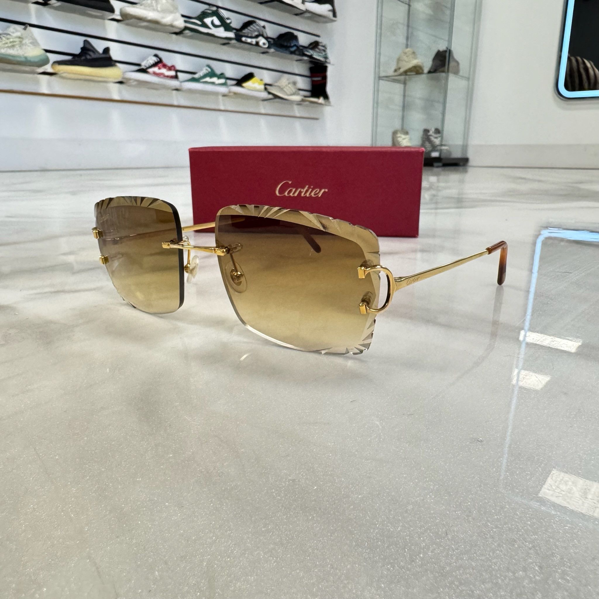 Cartier CARTIER BIG Cs DIAMOND CUT GLASSES | Grailed