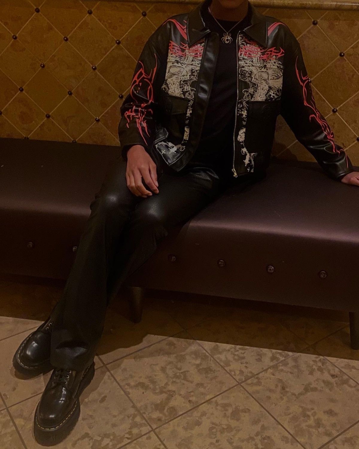 Designer × Eternal × Streetwear ETERNAL ARTWEAR LEATHER JACKET | Grailed