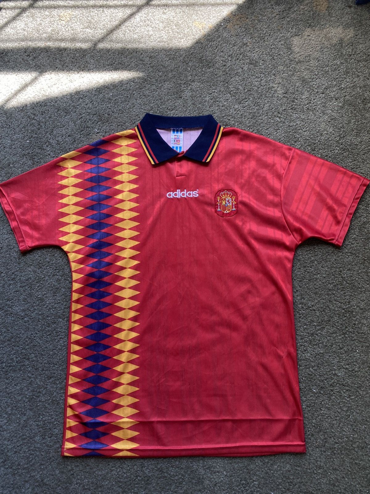Adidas × Soccer Jersey × Vintage 94/95 Adidas Spain Home Shirt | Grailed
