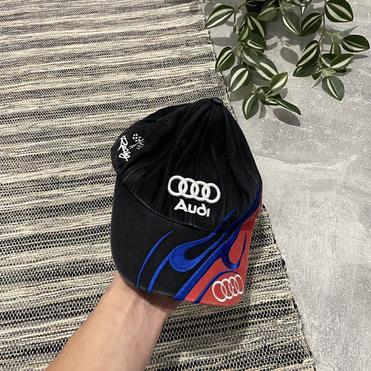 Audi × MOTO × Streetwear Audi cap y2k hat 90s moto racing nascar fire ...