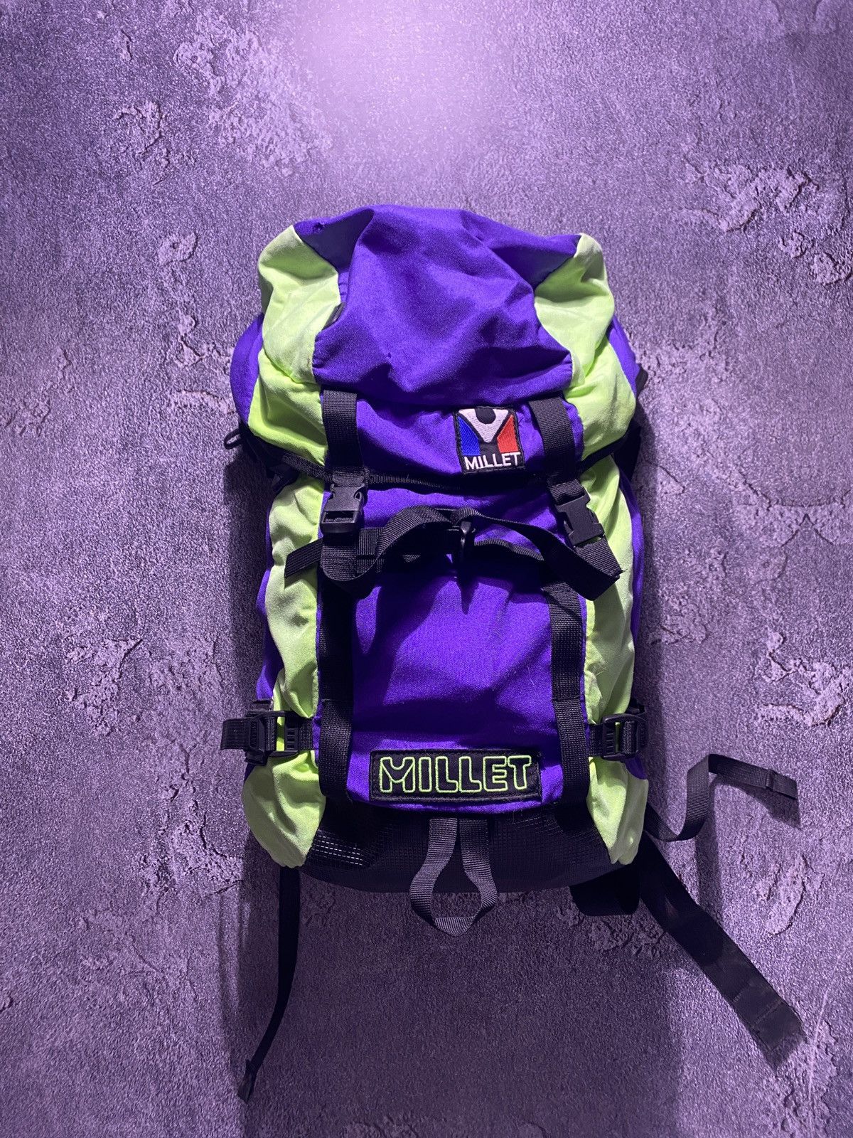 Vintage Millet Hot Shot Neon Multicolor Evangelion Backpack | Grailed
