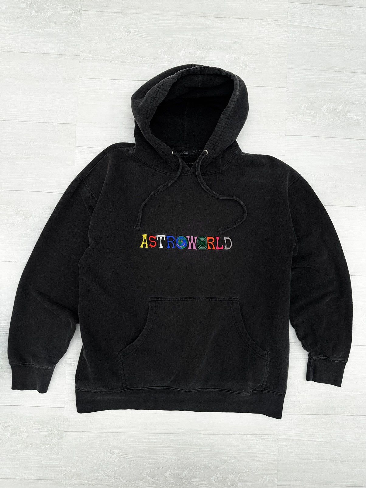 Travis Scott Travis Scott Astroworld Embroidered Tour Hoodie Black ...