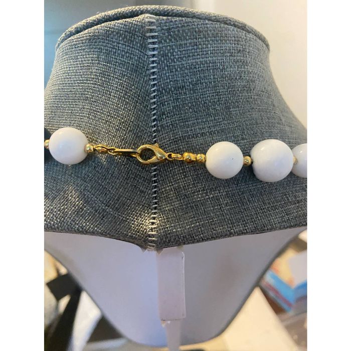 Generic Marbled black and white bead necklace | Grailed