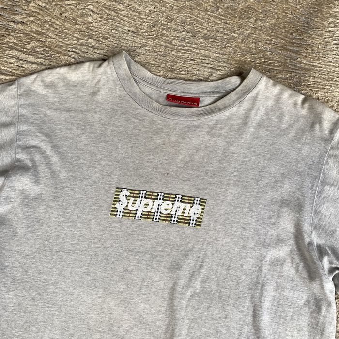 Supreme 1997 SUPREME Burberry Box Logo Black Tshirt | Grailed