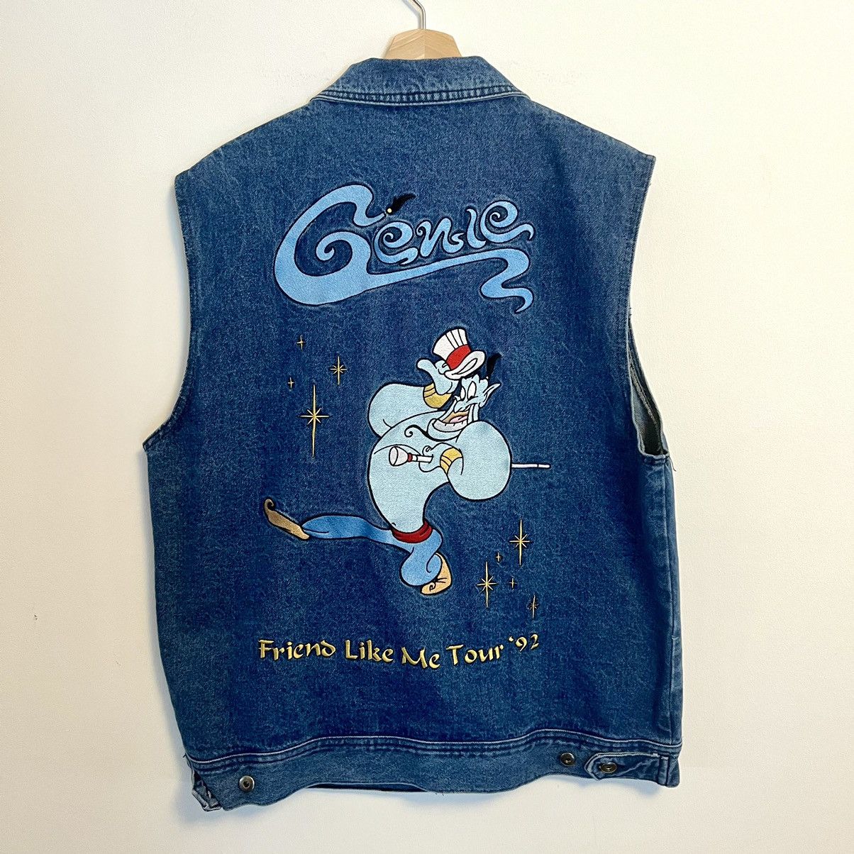 Disney Disney Aladdin Genie Friends Like Me Tour ’92 Denim Vest | Grailed