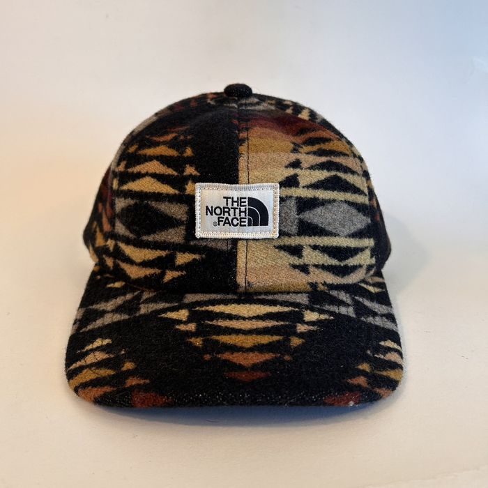 Vintage The North Face x Pendleton 5 Panel Wool Hat - Aztec Pattern ...
