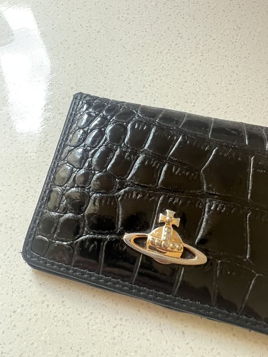 Vivienne Westwood Vivienne Westwood croc embossed leather cardholder wallet | Grailed